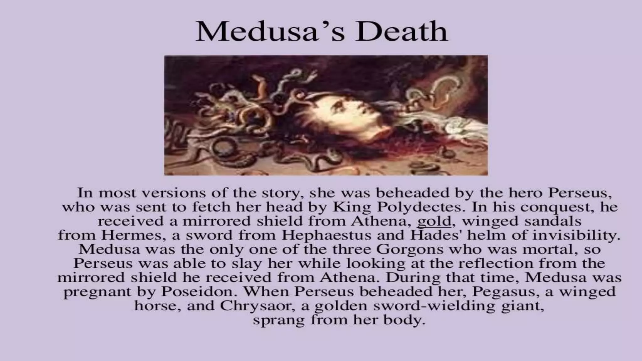 Medusa Heroes and Villains Pontus | PPTX | Reptiles | Pets