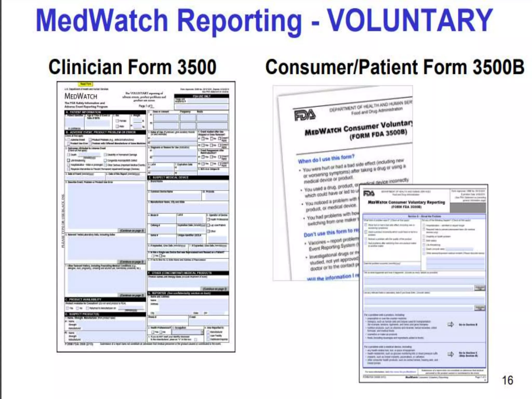 Medwatch and FAERS database | PPTX