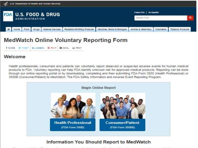 Medwatch and FAERS database | PPTX | Pharmaceutical Industry | Industries