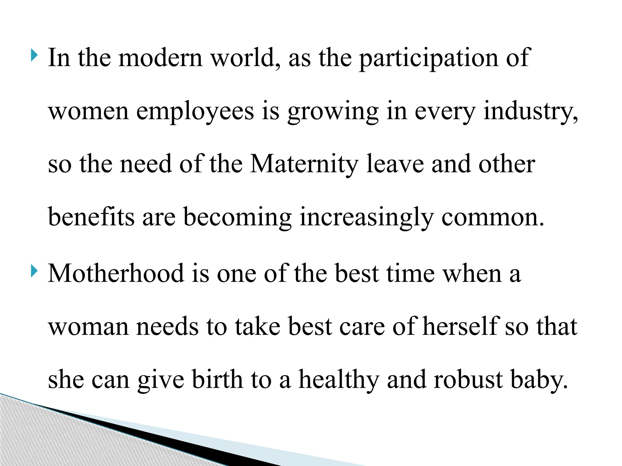 medwife benifits.pptx maternity benifits | PPTX