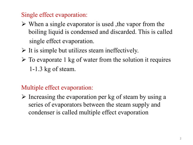 Multiple Effect Evaporation | PPT