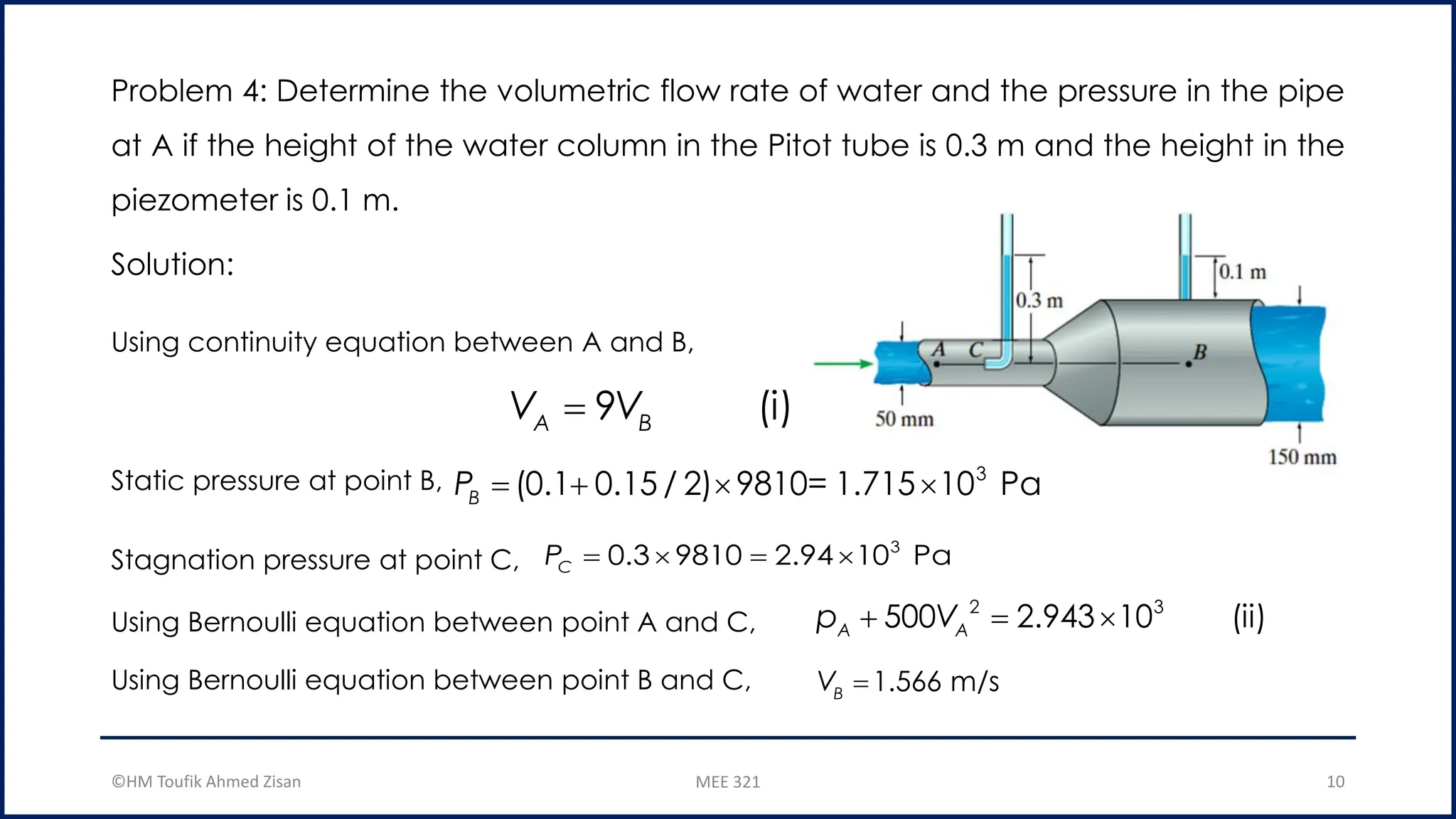 MEE321_Lecture07 on Bernoulli equation forming | PDF