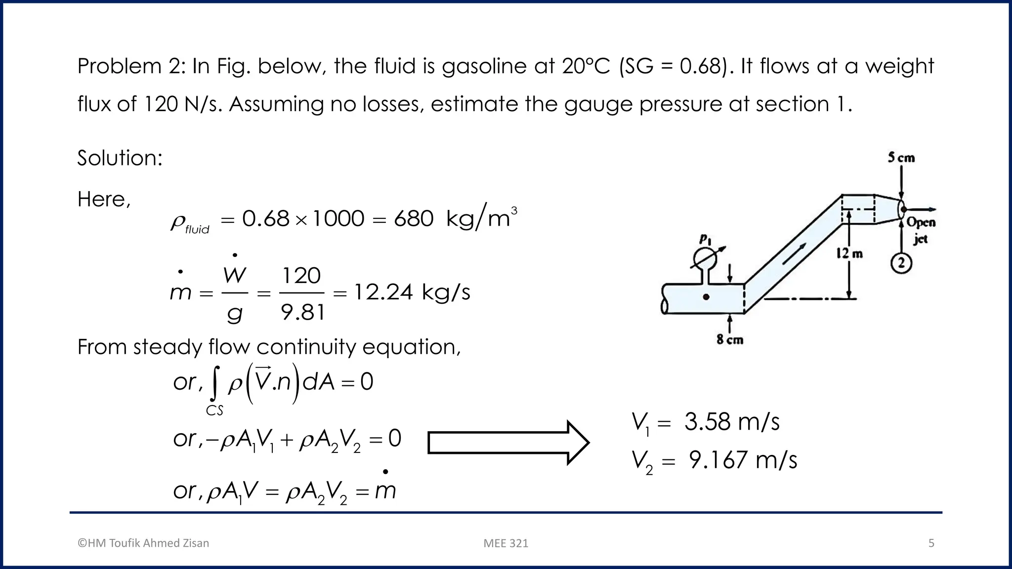 MEE321_Lecture07 on Bernoulli equation forming | PDF