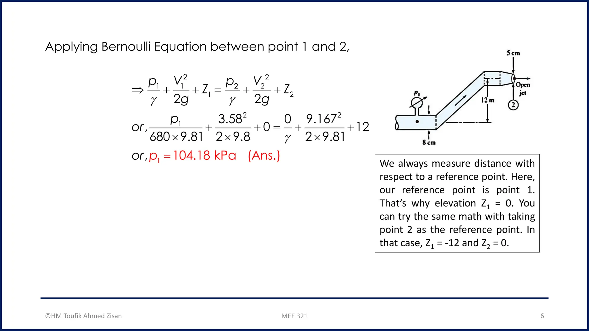 MEE321_Lecture07 on Bernoulli equation forming | PDF