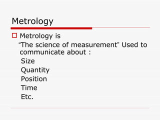 Mee344 Metrology Lab 1 | PPT