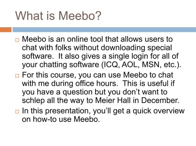 Meebo | PPT