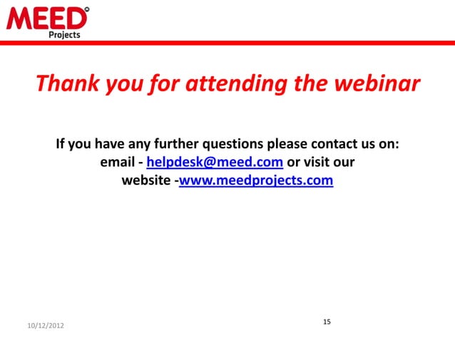 Meed projects oil and gas webinar (2012.12) | PPT