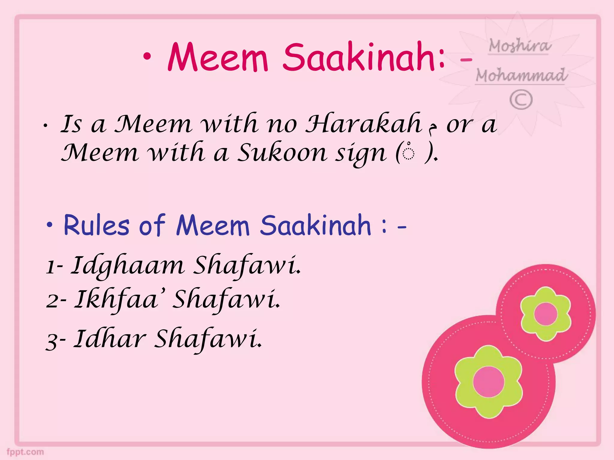 Meem saakinah rules | PDF