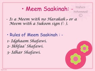 Meem saakinah rules | PDF
