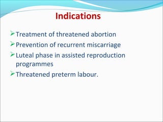 Micronised progesterone in preterm labour | PPT