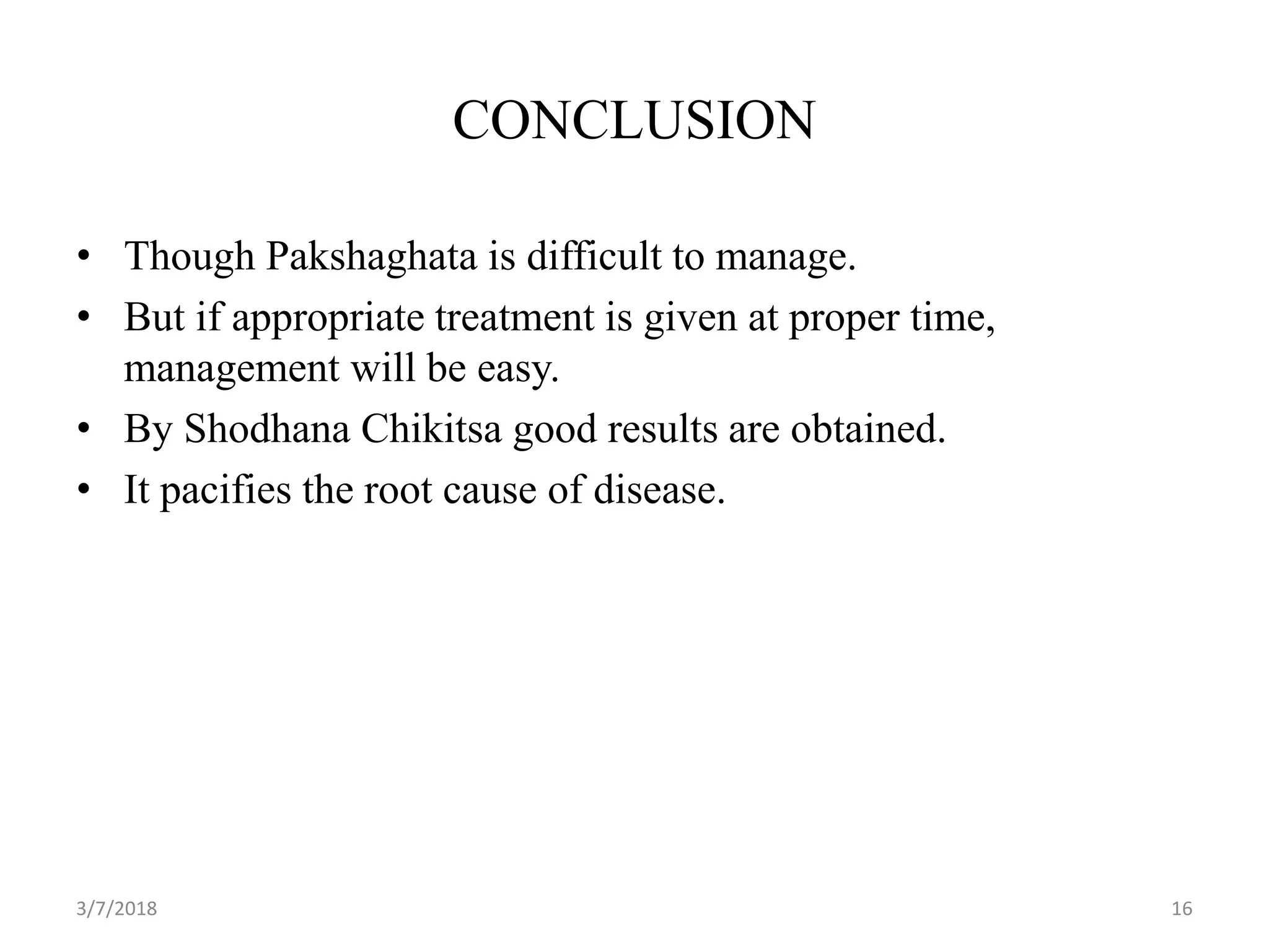 Role of Panchakarma in Pakshaghata | PPTX