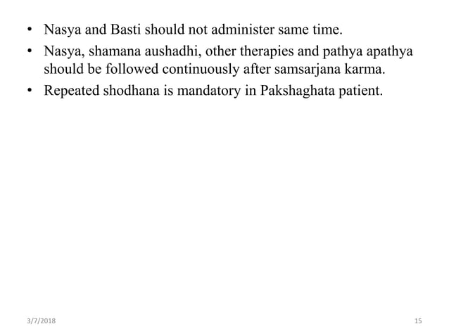 Role of Panchakarma in Pakshaghata | PPTX