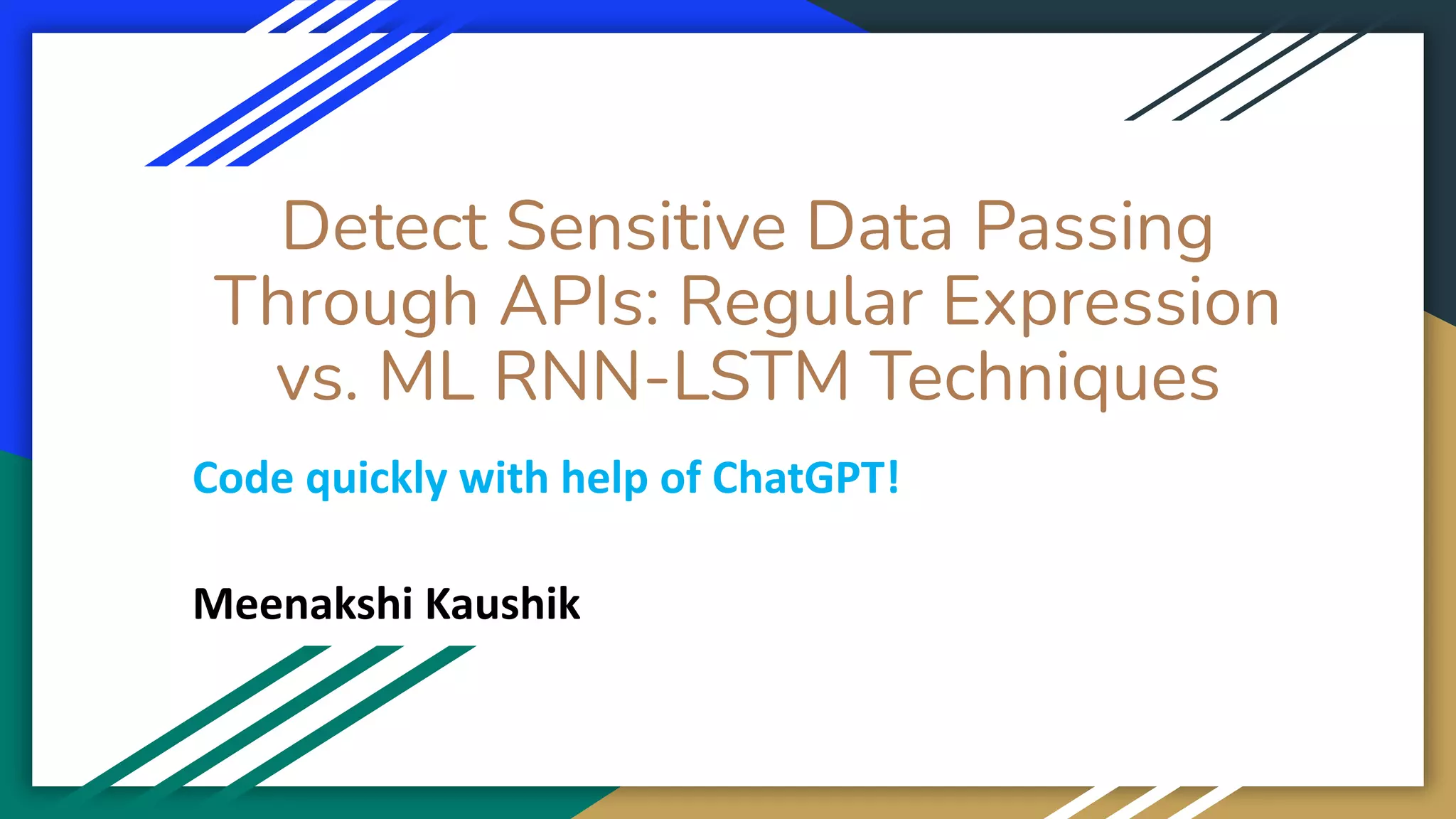 APIsecure 2023 - API Security Powered by ChatGPT, Meenakshi Kaushik ...