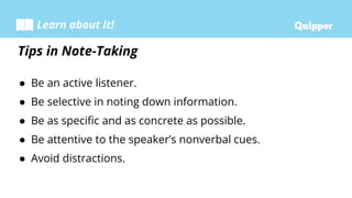 ME Eng 10 Q1 0101_PS_Noting Important Information- Strategies and ...