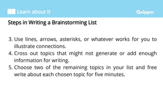 Organizing Information through a Brainstorming List.pptx