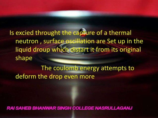 LIQUID DROP MODEL Meenu | PPTX | Chemistry | Science
