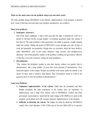 MGNREGA Design and Implementation | DOCX