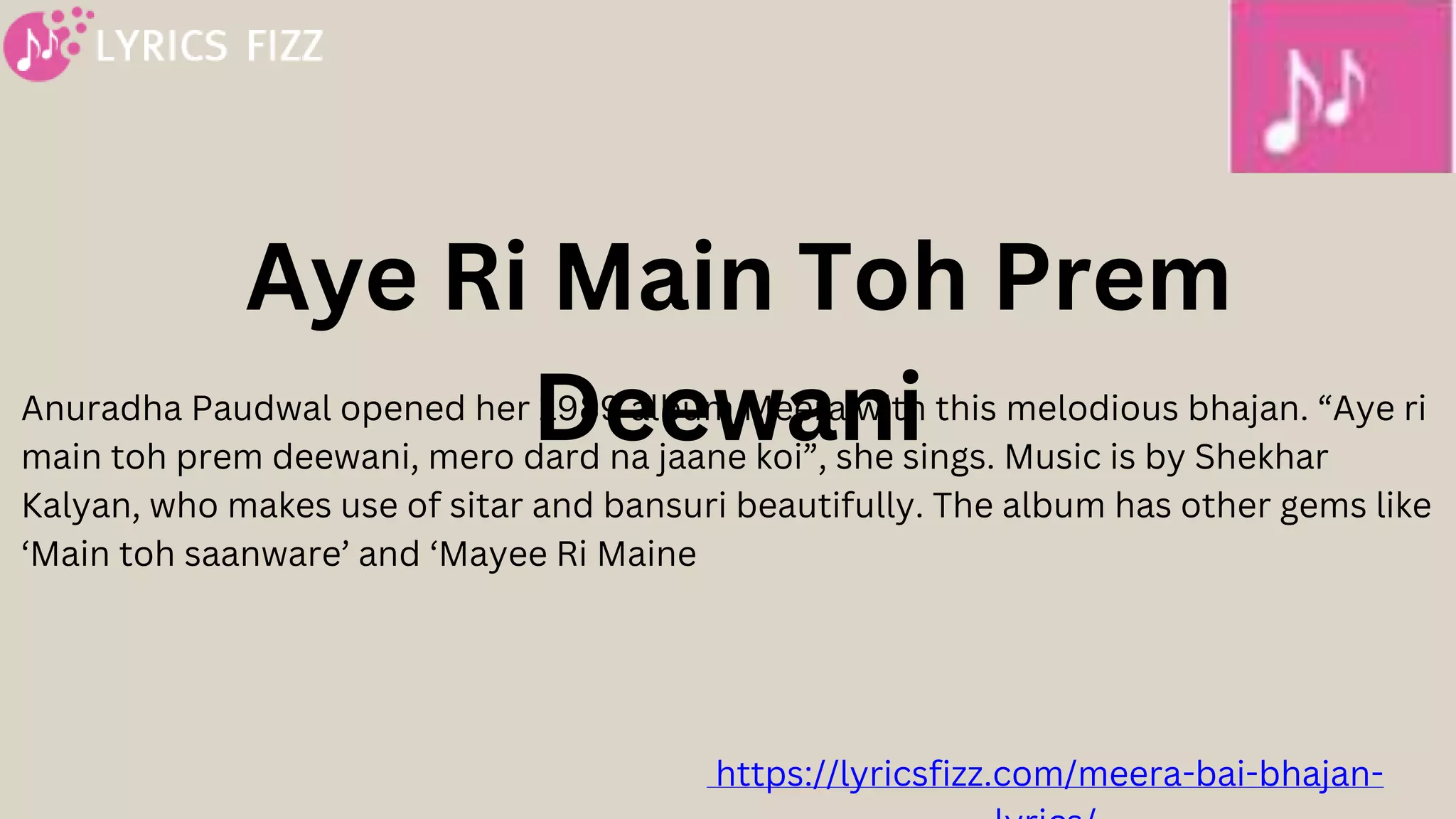 Meera Bai Bhajan Lyrics.pptx