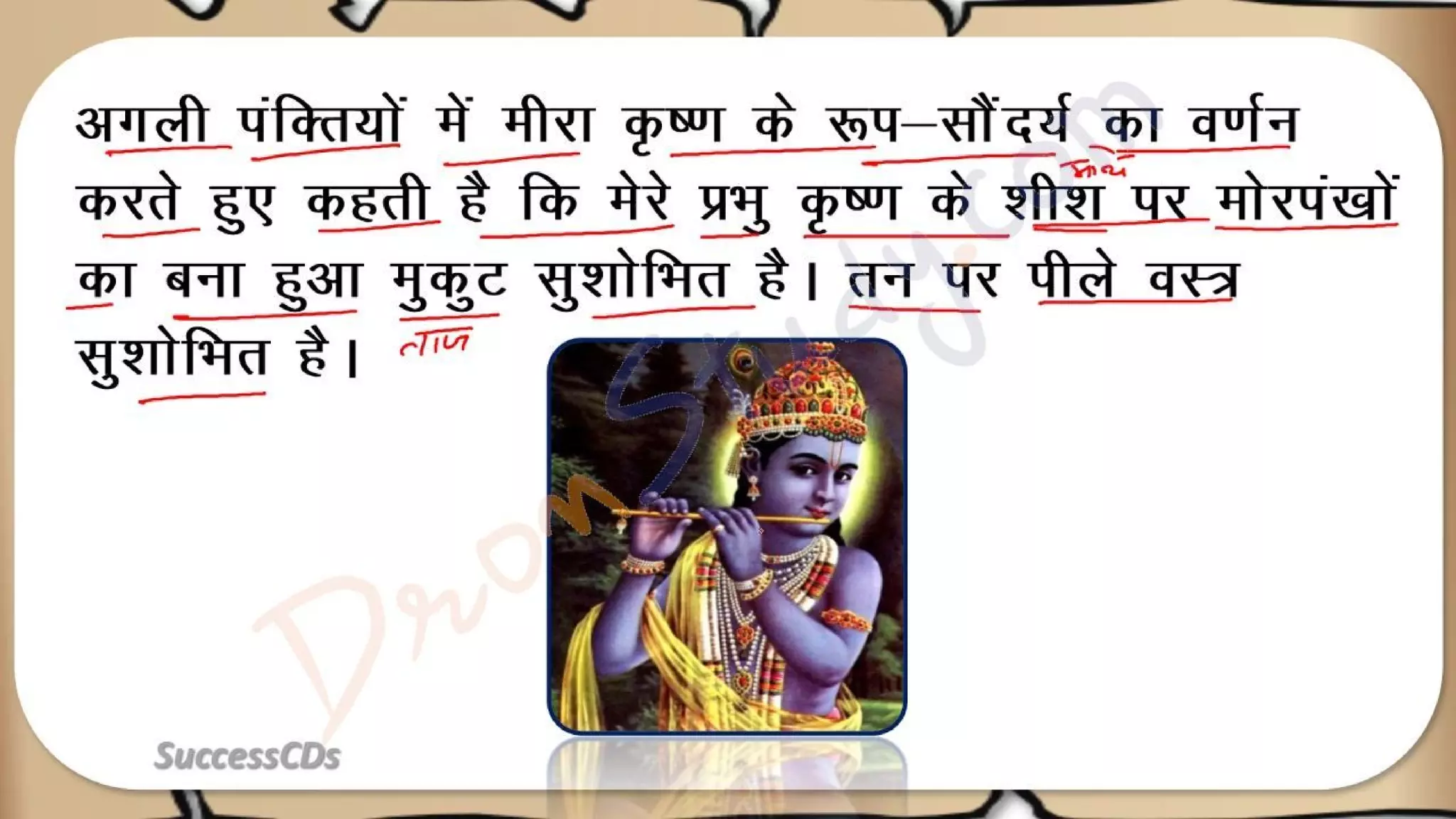 Meera Ke Pad Class 10 X Hindi CBSE Revision Notes | PDF