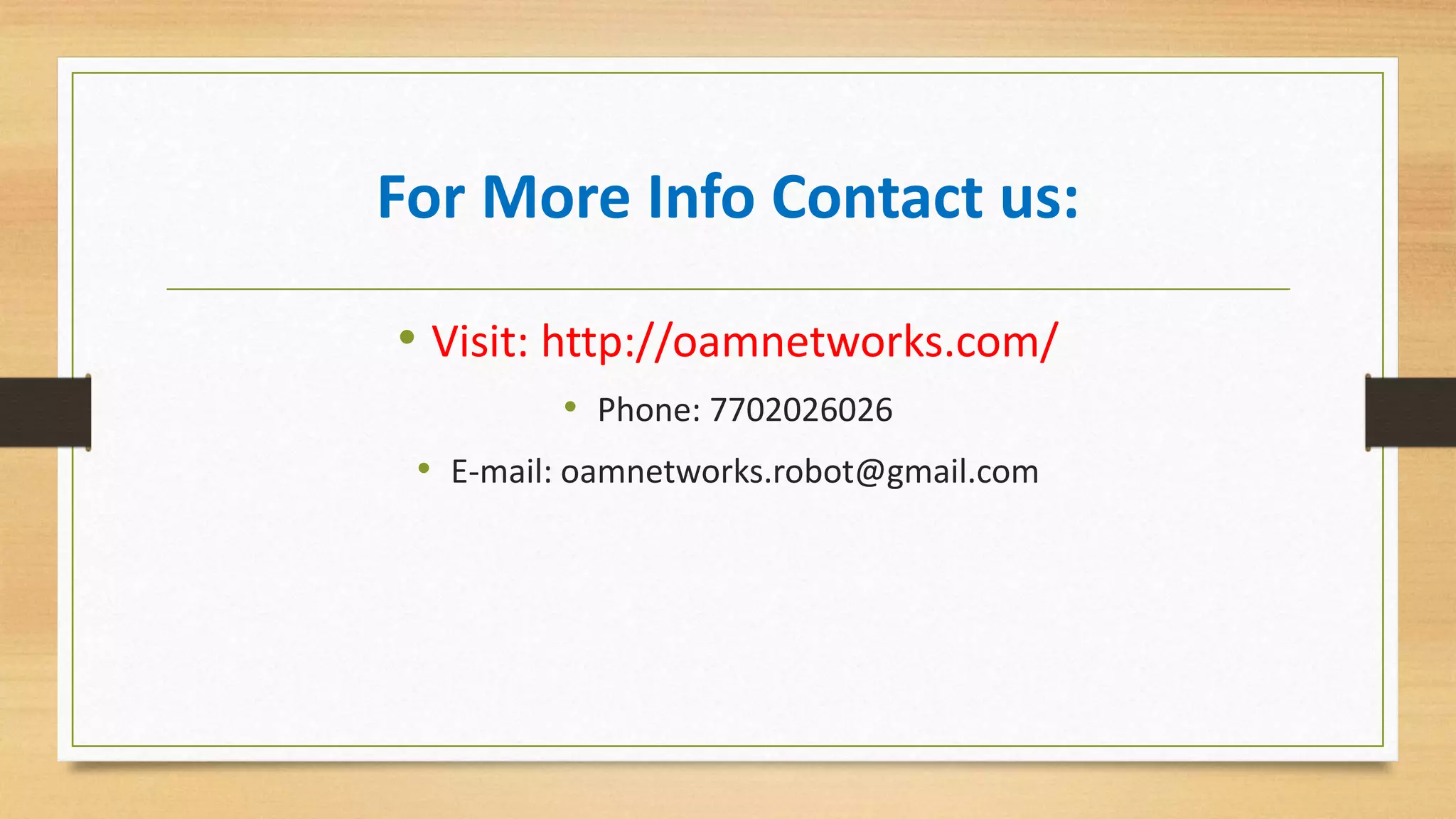 Mee Robot, Mee mobile surveillance robot :oamnetworks | PPT