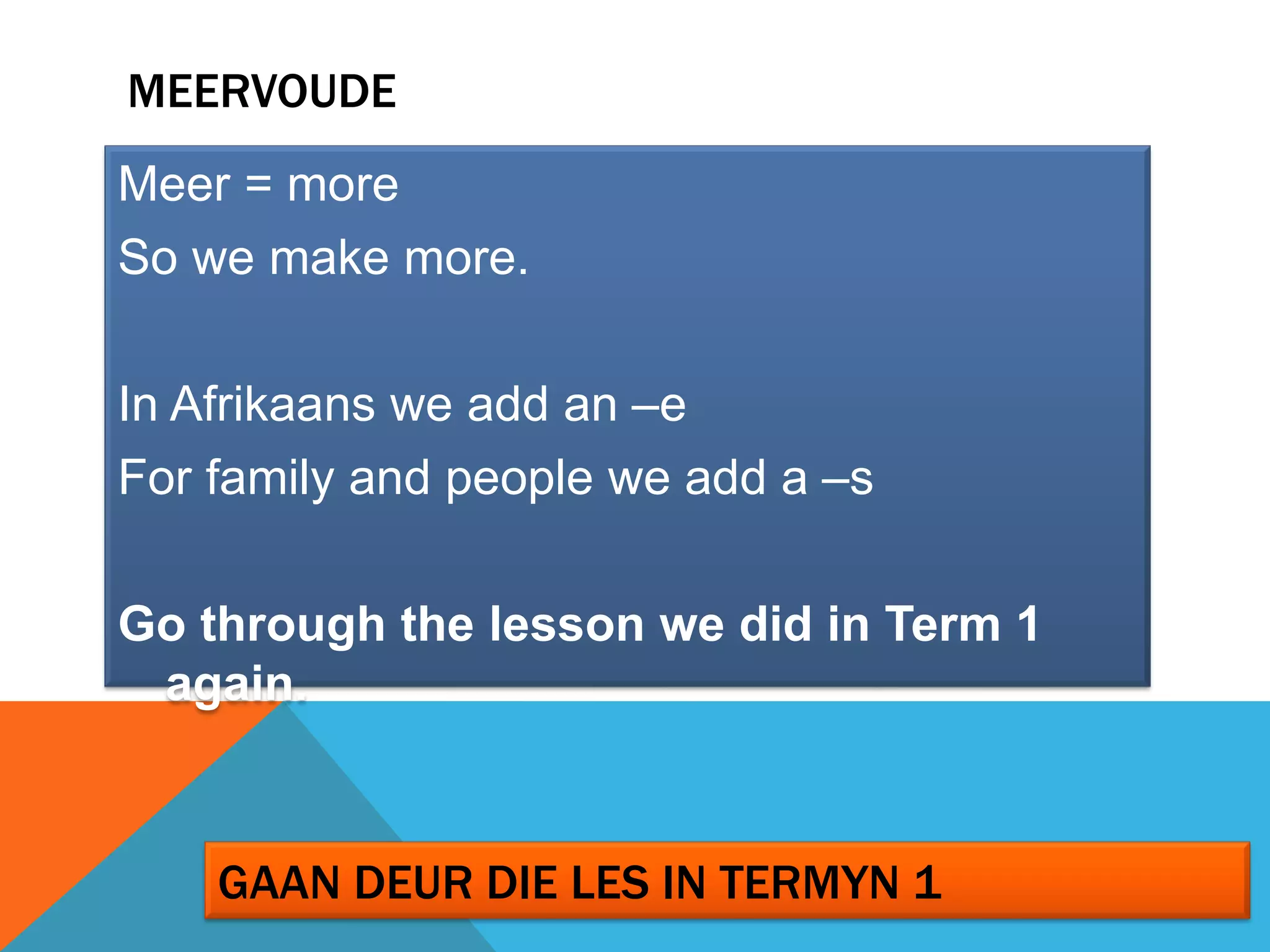 Meervoude en verkleining | PPTX