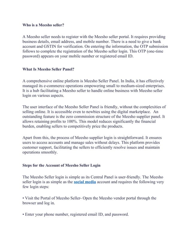 Meesho Seller Login – Step by Step Guide to Login Meesho Supplier Panel ...