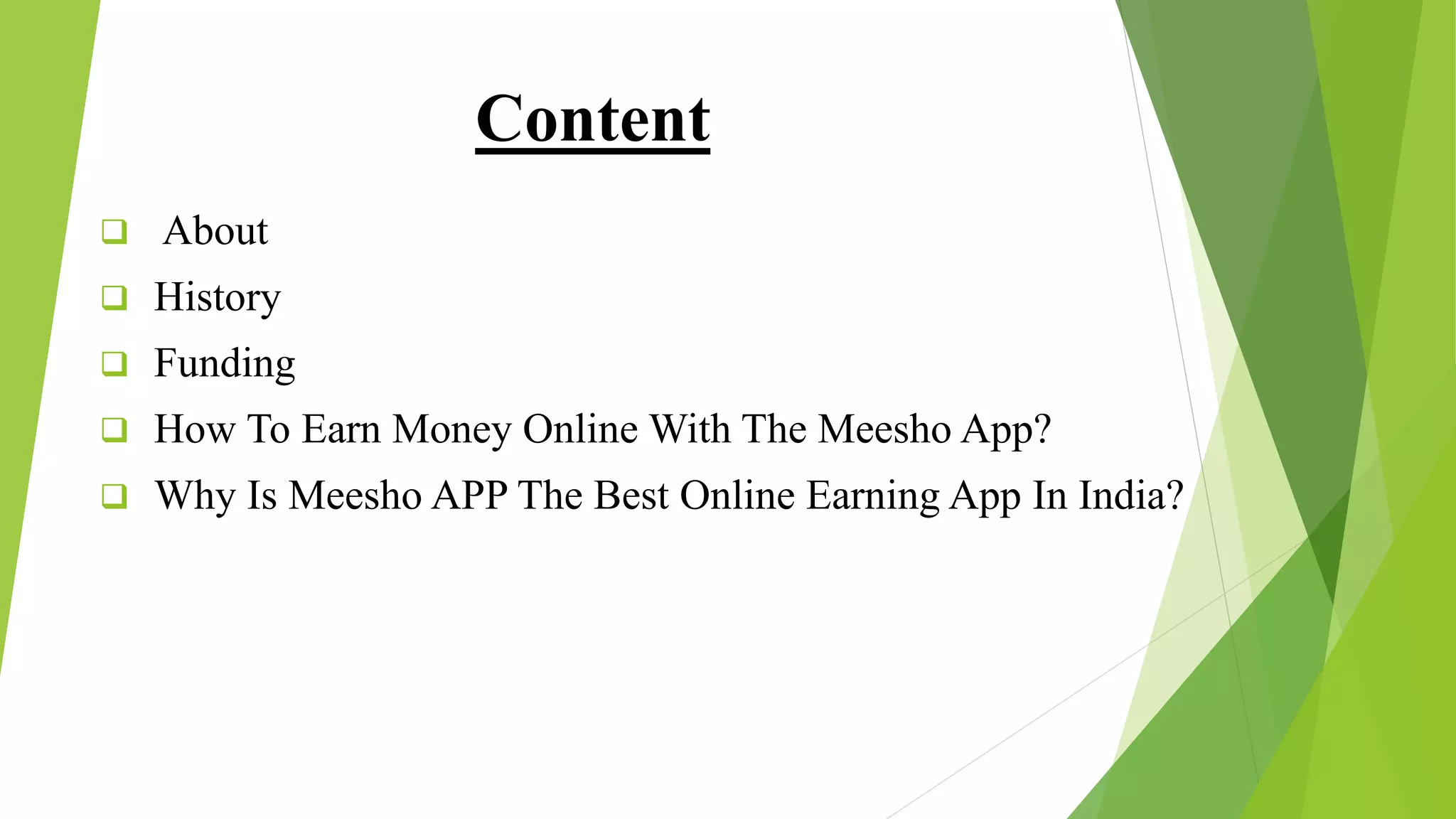PowerPoint Presentation on Meesho | PPTX