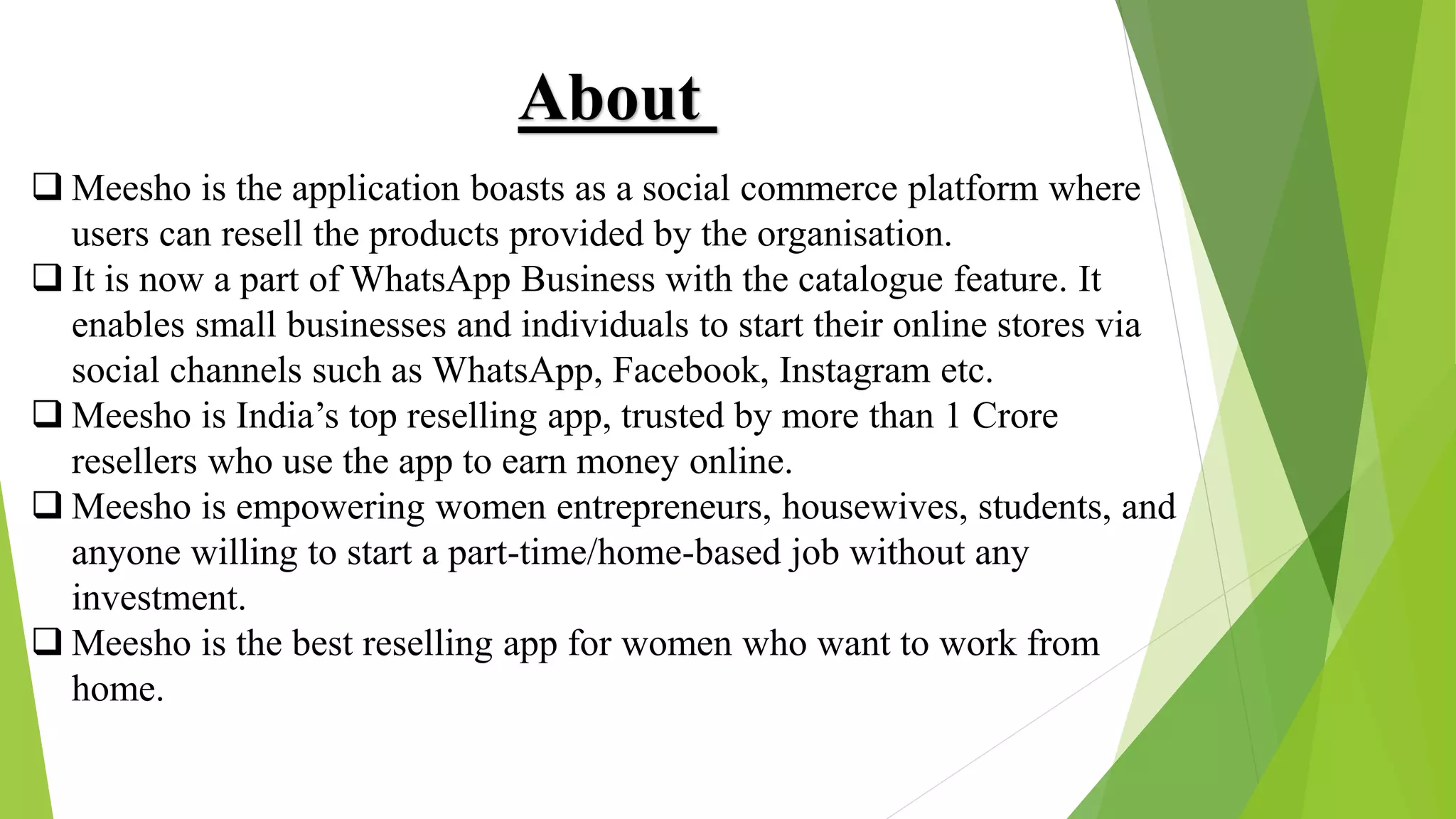 PowerPoint Presentation on Meesho | PPTX