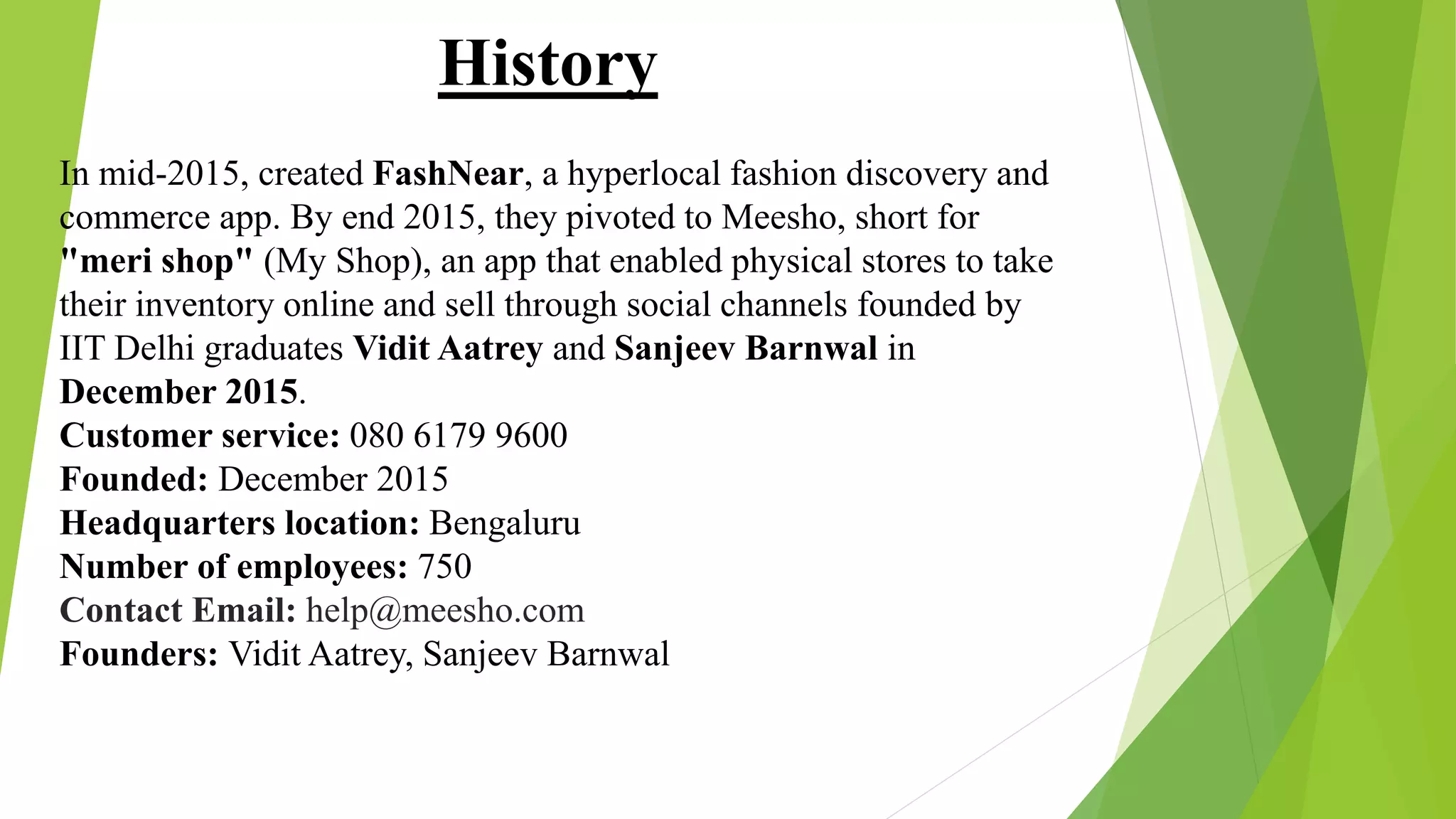 PowerPoint Presentation on Meesho | PPTX