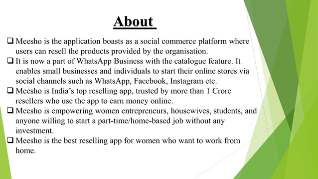 PowerPoint Presentation on Meesho | PPTX | Business | Business and Finance