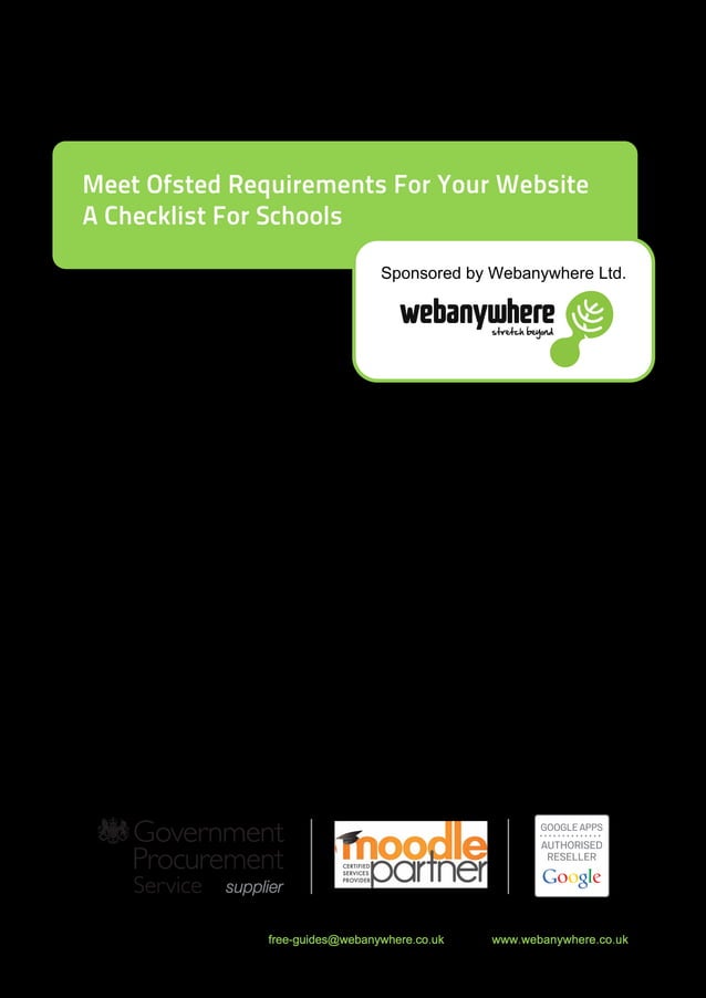 Meet Ofsted Requirements For Your Website: A Checklist For Schools | PDF