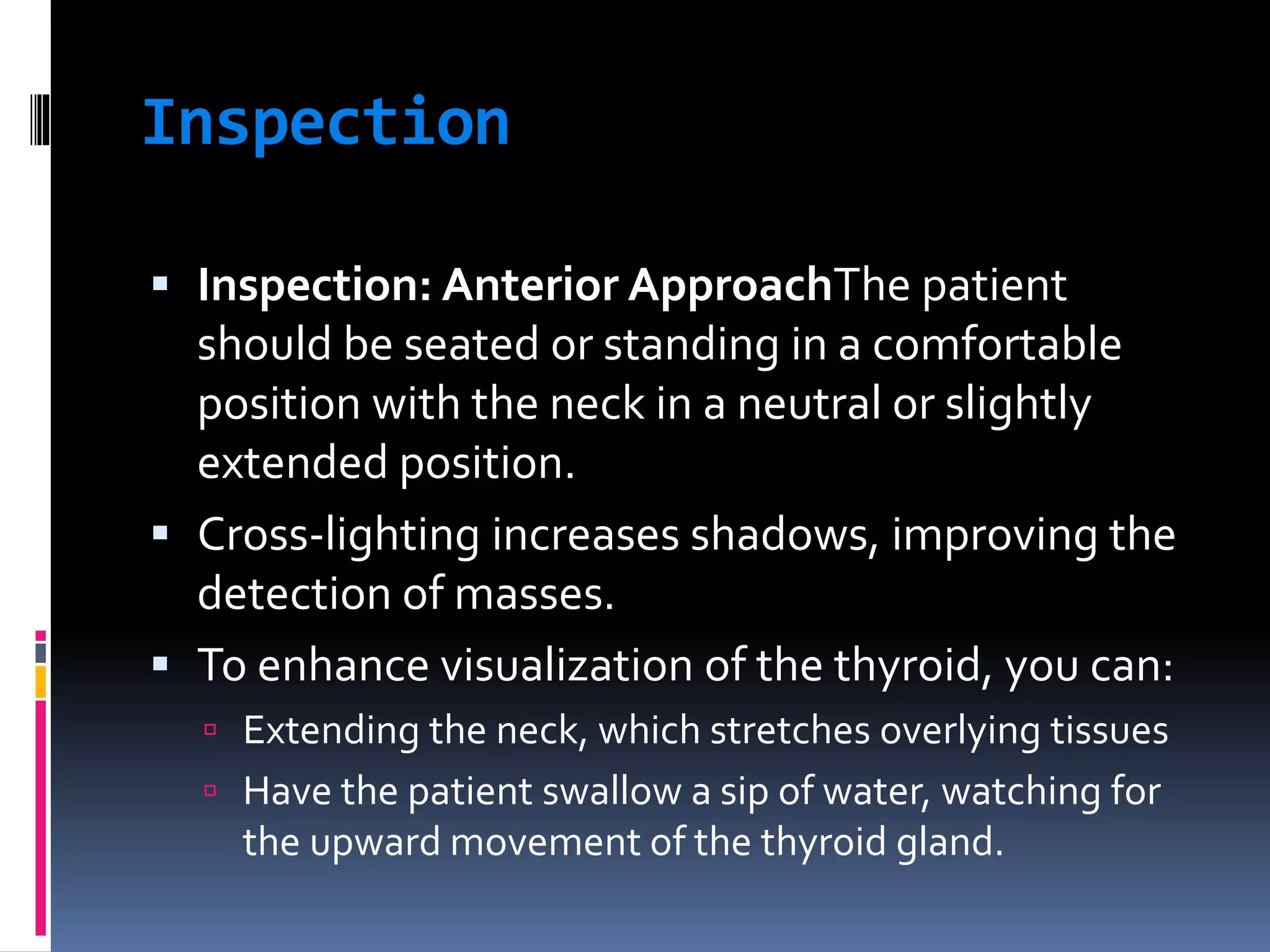 Examination of thyroid gland | PPTX