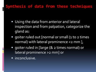Examination of thyroid gland | PPTX