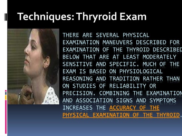 Examination of thyroid gland | PPTX | Thyroid Disorders | Endocrine and Metabolic Diseases