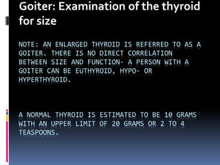 Examination of thyroid gland | PPTX