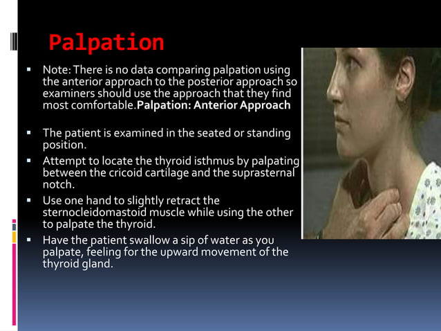 Examination of thyroid gland | PPTX | Thyroid Disorders | Endocrine and ...