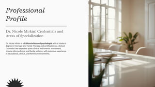 Comprehensive Clinical & Forensic Psychology Services by Dr. Nicole ...