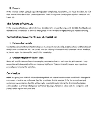 GenSQL Unveiled: How Generative AI is Transforming Databases | PDF