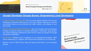 Road to Google Developer Certification: Panel Discussion & Networking | PPT