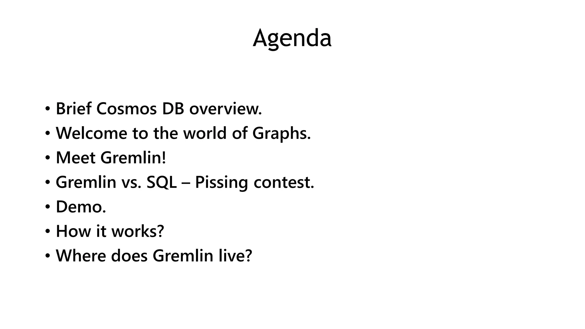 Meet Gremlin – your guide through graphs in Cosmos DB | PPTX