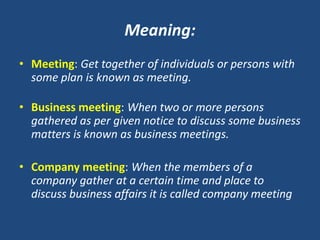 Meeting of Company | PPTX