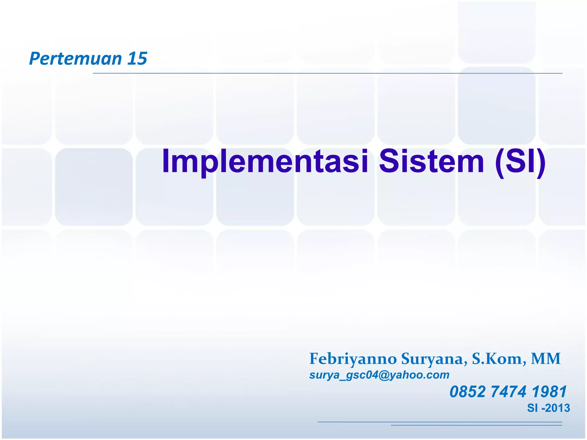 implementasi-dan-maintenance | PPT