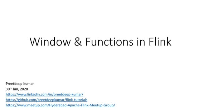 Flink-window-function-basic | PPT
