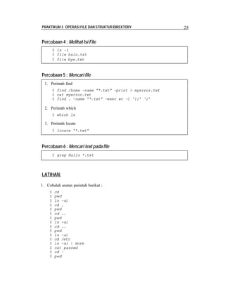Meeting 4 - operasi file dan struktur direktori-handout | PDF