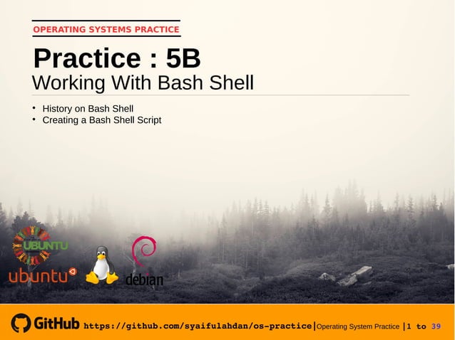 Operating System Practice : Meeting 8- bekerja dengan bash shell-b-slide | PPT