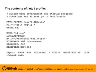 Operating System Practice : Meeting 8- bekerja dengan bash shell-b-slide | PPT