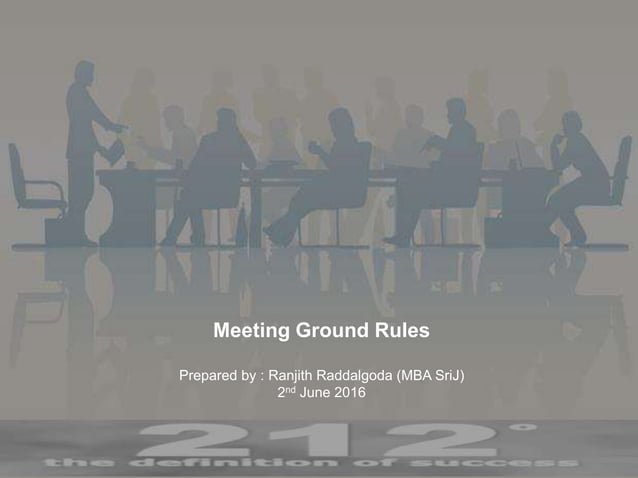 Meeting ground rules - 2nd june 2016 | PPTX