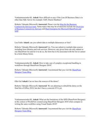Meeting Questions and Answers: | DOCX