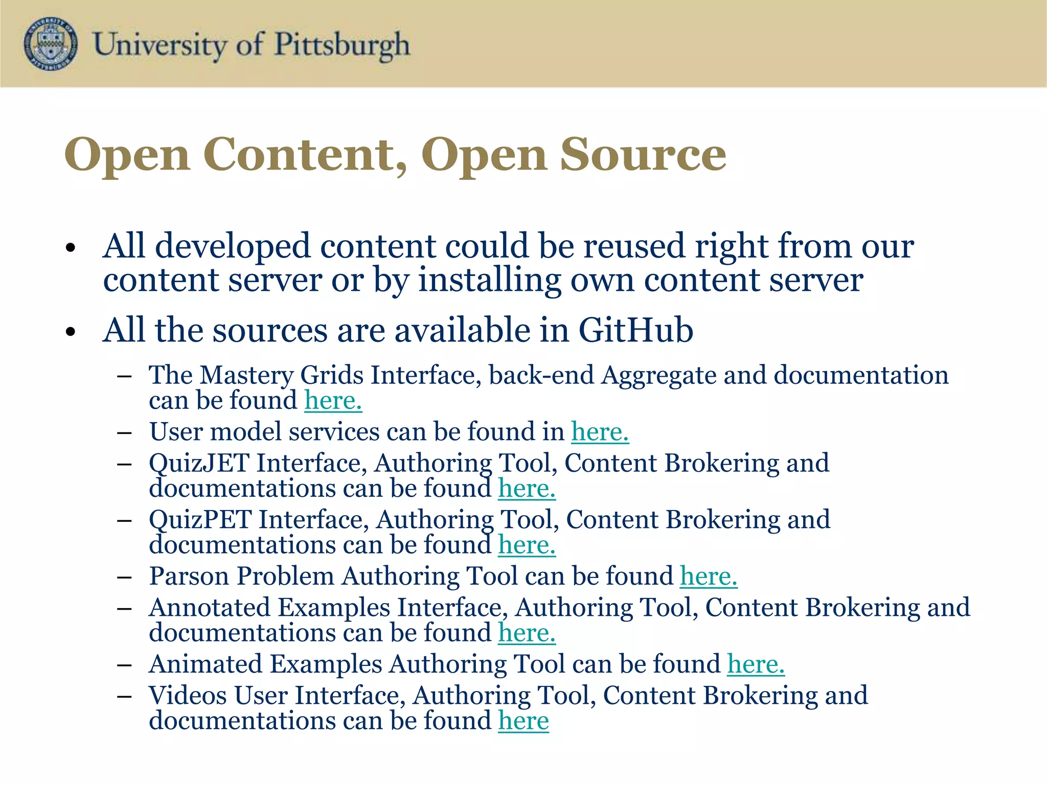 Adaptive Navigation Support and Open Social Learner Modeling for PAL | PPTX