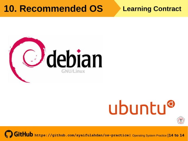 Operating System Practice : Meeting1.0 learning contract | PPT